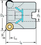 Round insert milling cutters M5468-B1-06-INCH - Walter Tools