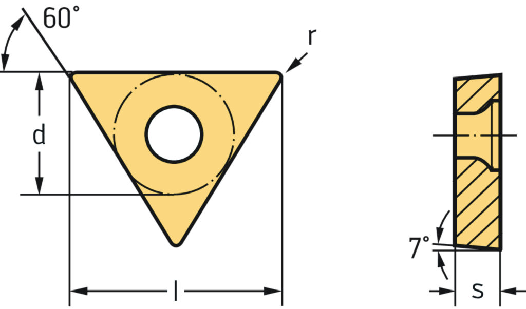 Turning Insert – Positive triangular 60° TCMT-MP6 - Walter Tools