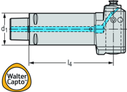 Precision XT Lightweight boring tool – Basic body B5125-C-GK - Walter Tools